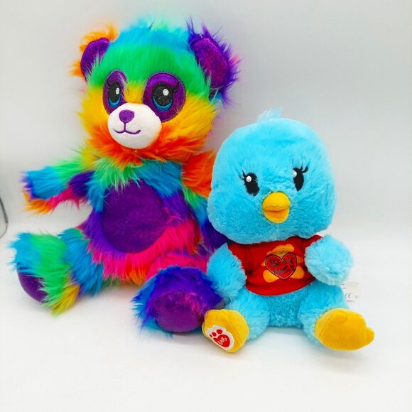 Build-A-Bear | Toys | Build A Bear Buddies Blue Chick Easter Duck 7 Rainbow Bear Set Of 2 | Poshmark